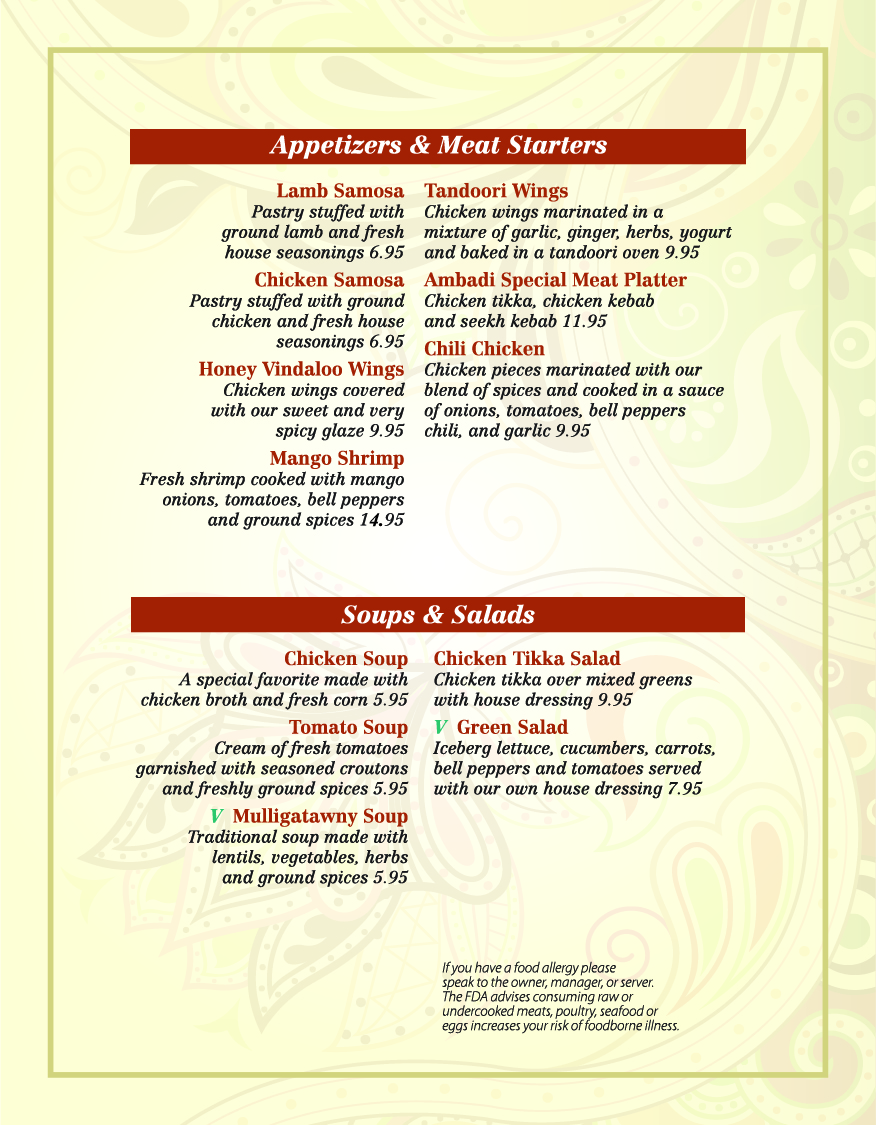 DINNER MENU – Ambadi Kebab & Grill